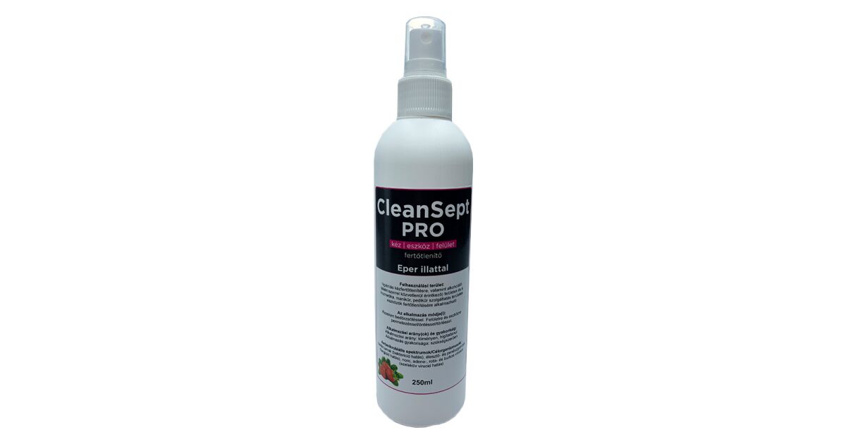 CleanSept Pro - Kéz-, eszköz- és felületfertőtlenítő 250ml Eper illatú ...