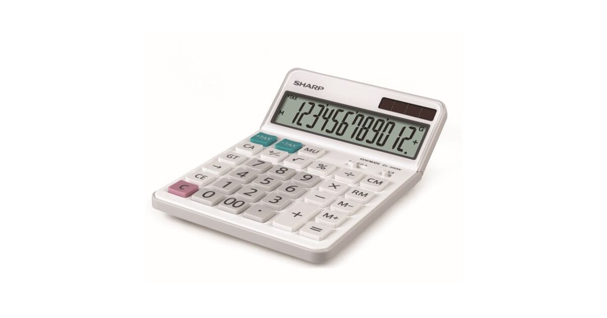 Sharp EL-340W számológép Asztali Kijelző kalkulátor Fehér | Pepita.hu
