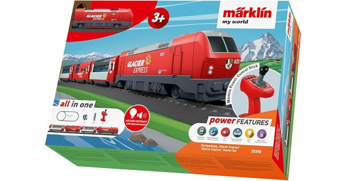 Märklin My World Glacier Express elektromos vonat indítókészlet, elemes ...