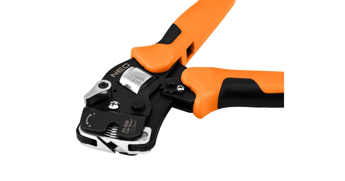 Krimpelő-, érvéghüvelyfogó, önbeálló, CRV 230mm, 0.08 -16mm2, AWG 26-5 ...