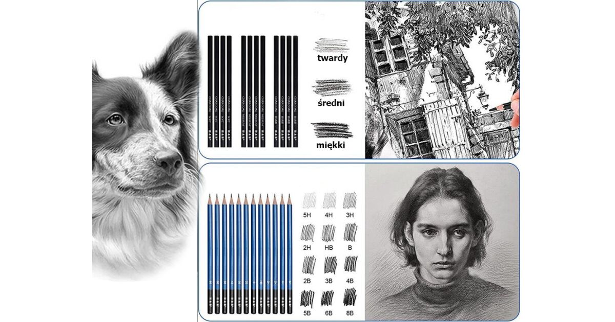 Professzionális rajz- és festőkészlet, 74 részes, fekete etui | Pepita.hu