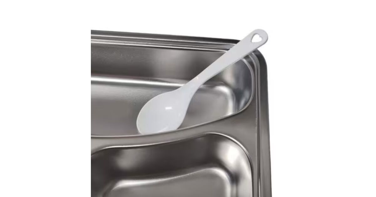 Caserola termica compartimentata din inox pentru copii cu lingurita ...
