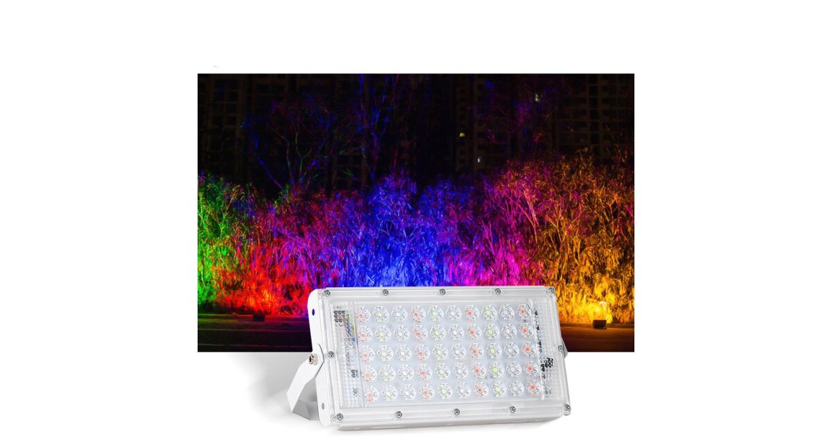 Lampa de lucru RGB 50LED 50W Multicolor cu Telecomanda XL | Pepita.com
