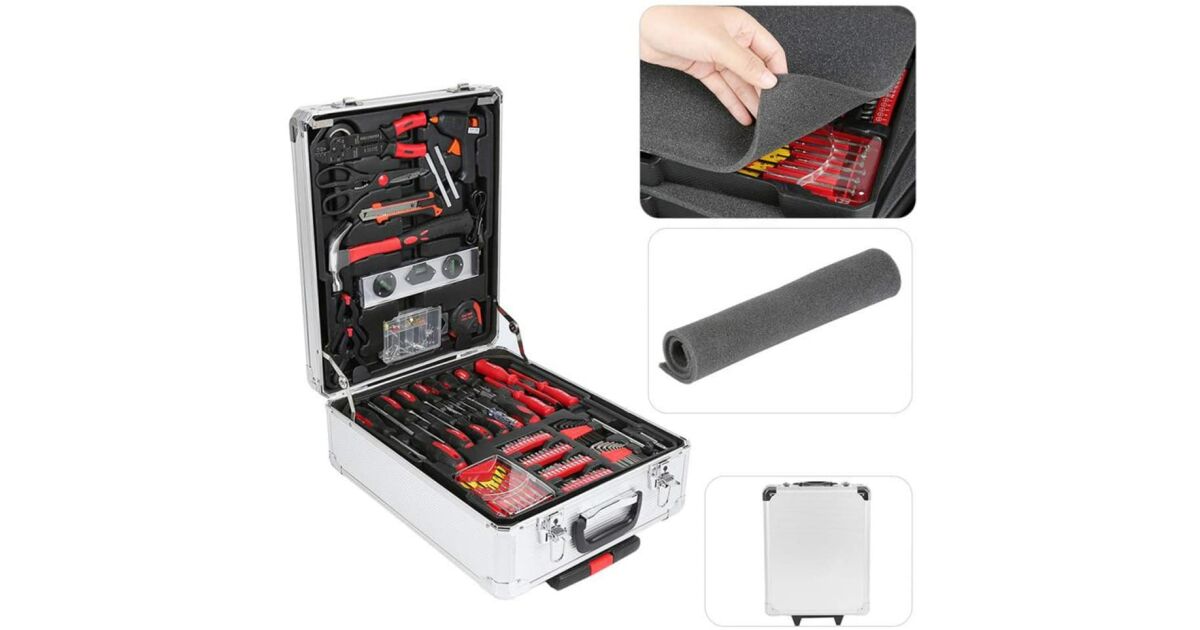 Trusa Completa Scule - 389 Piese in Valiza cu Roti Troller | Pepita.com