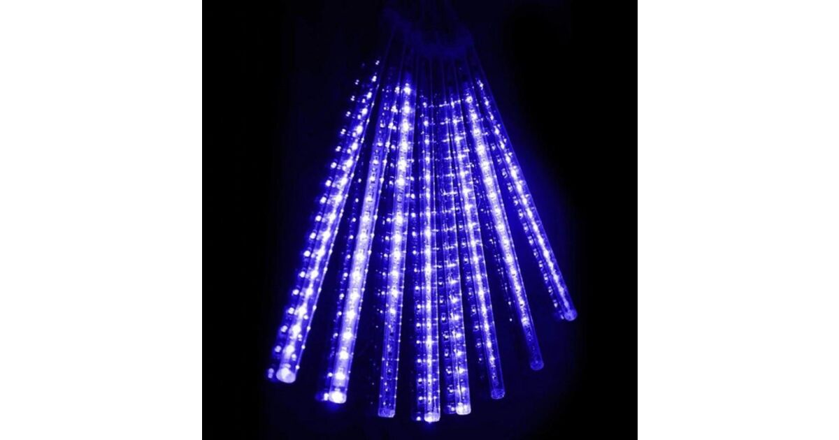 Instalatie cu 8 Meteoriti 144 LED 50cm Tub luminos Albastru | Pepita.com