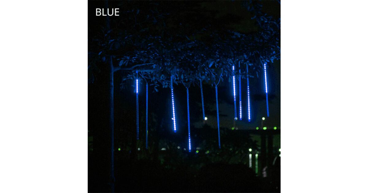 Instalatie cu 8 Meteoriti 144 LED 50cm Tub luminos Albastru | Pepita.com