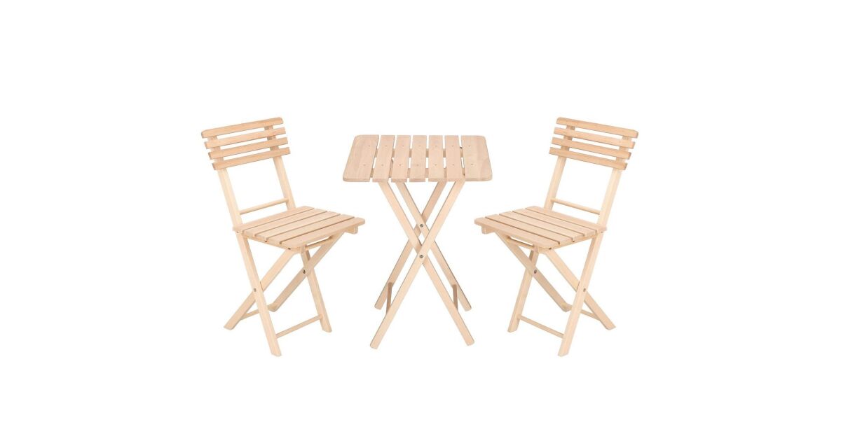 Set masa patrata plianta, cu 2 scaune pliante, gradina sau balcon Solas ...