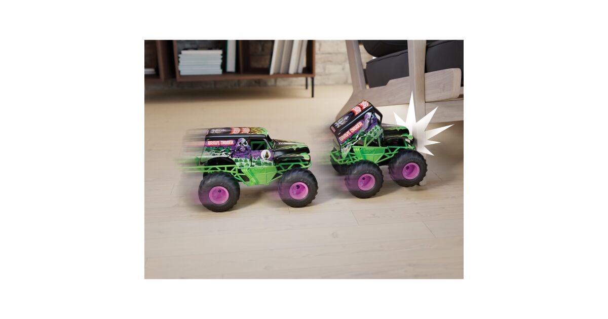 Spin Master Monster Jam Smash n Bash Grave Digger Távirányítós monster ...