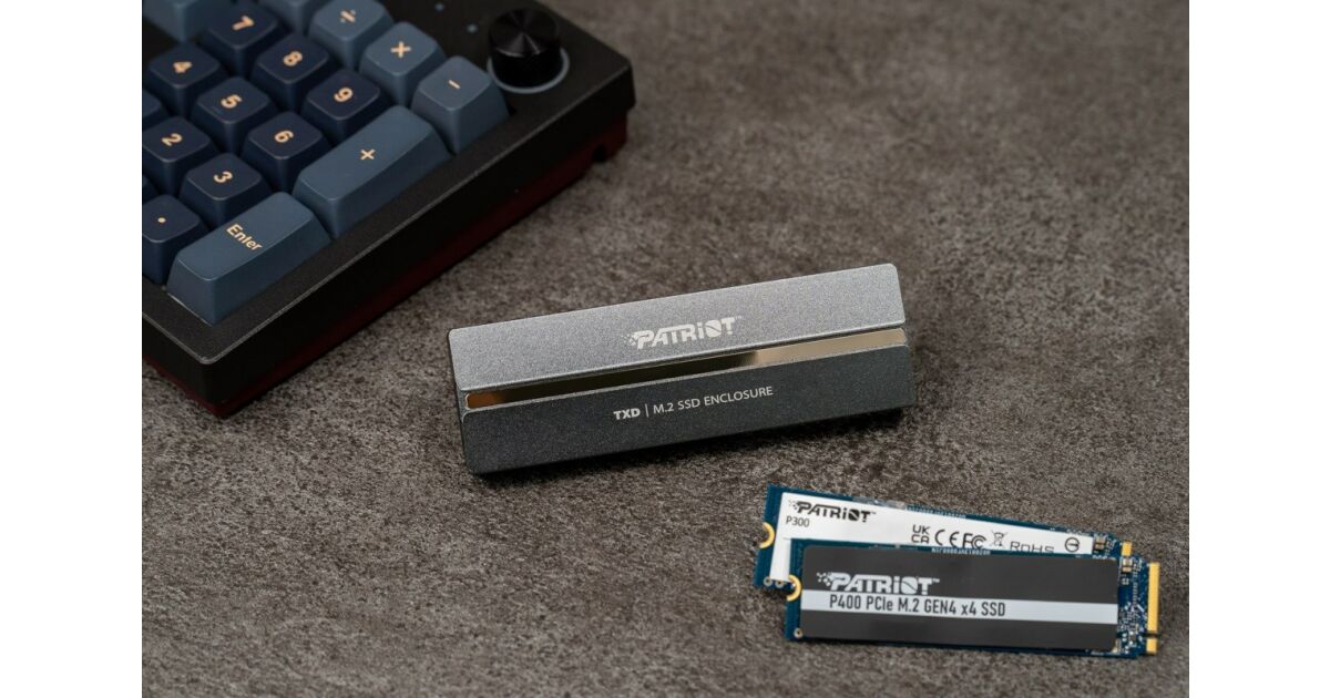 PATRIOT TXD 2.5 USB 3.2 M.2 Külső SSD ház - Szürke | Pepita.hu