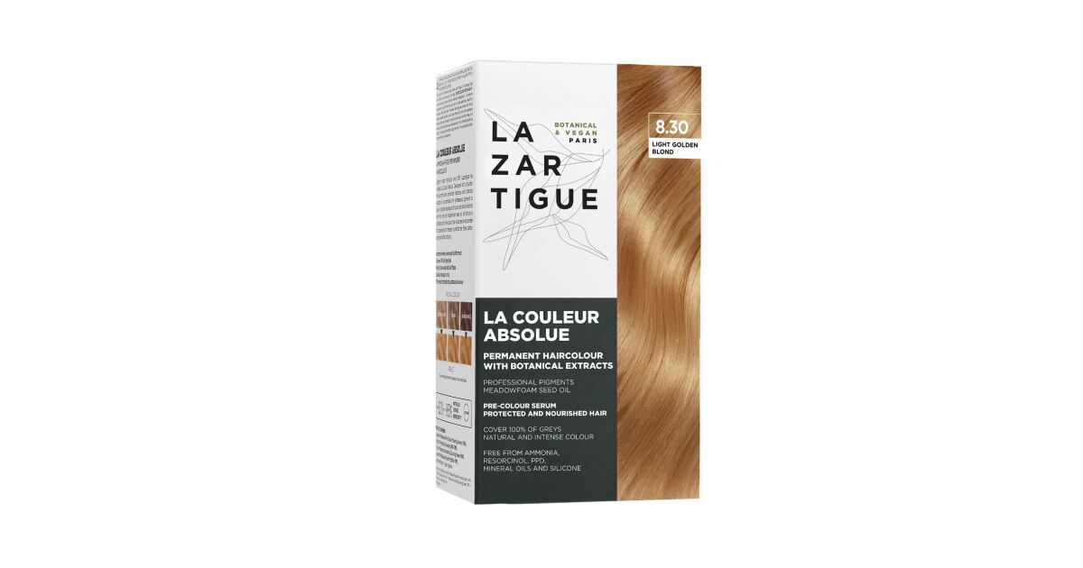 Lazartigue, La Couleur Absolue, Vopsea permanentă de păr, 8.30 Light ...