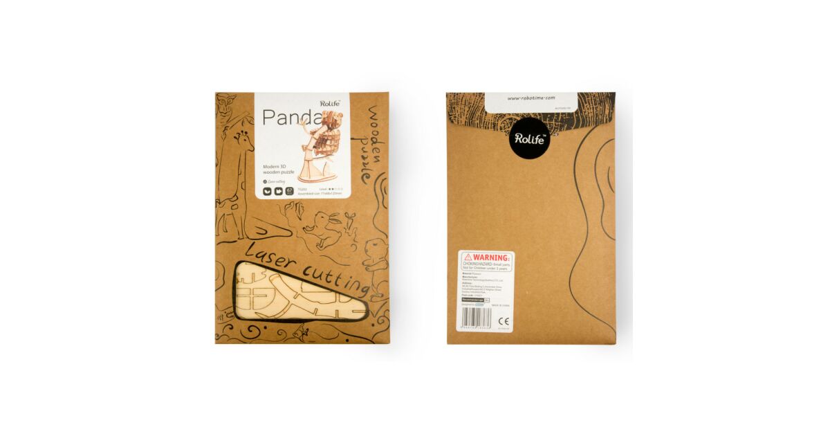 RoboTime – 3D fa puzzle: Panda | Pepita.hu