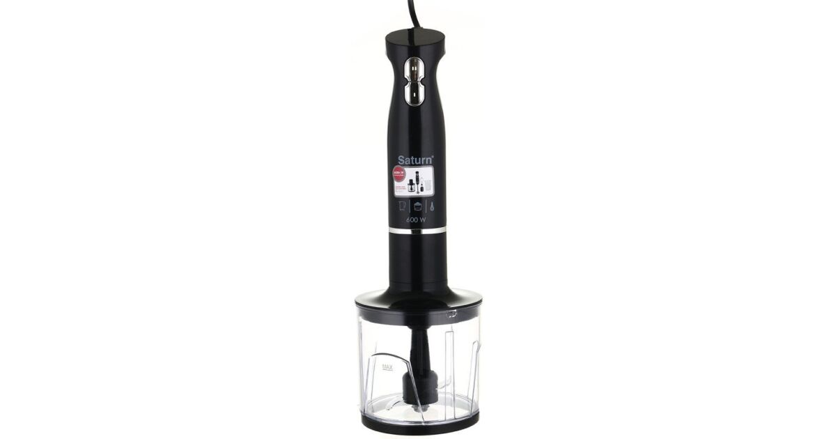 Blender vertical 3 in 1 Saturn ST-FP0059, 600W, lama din inox, 2 trepte ...