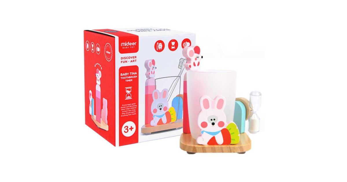 Suport pentru periuta de dinti cu clepsidra 3min, Baby Tina | Pepita.com