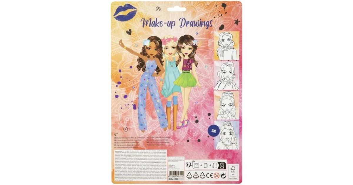 Carte de colorat, make-up, drawings besties | Pepita.com