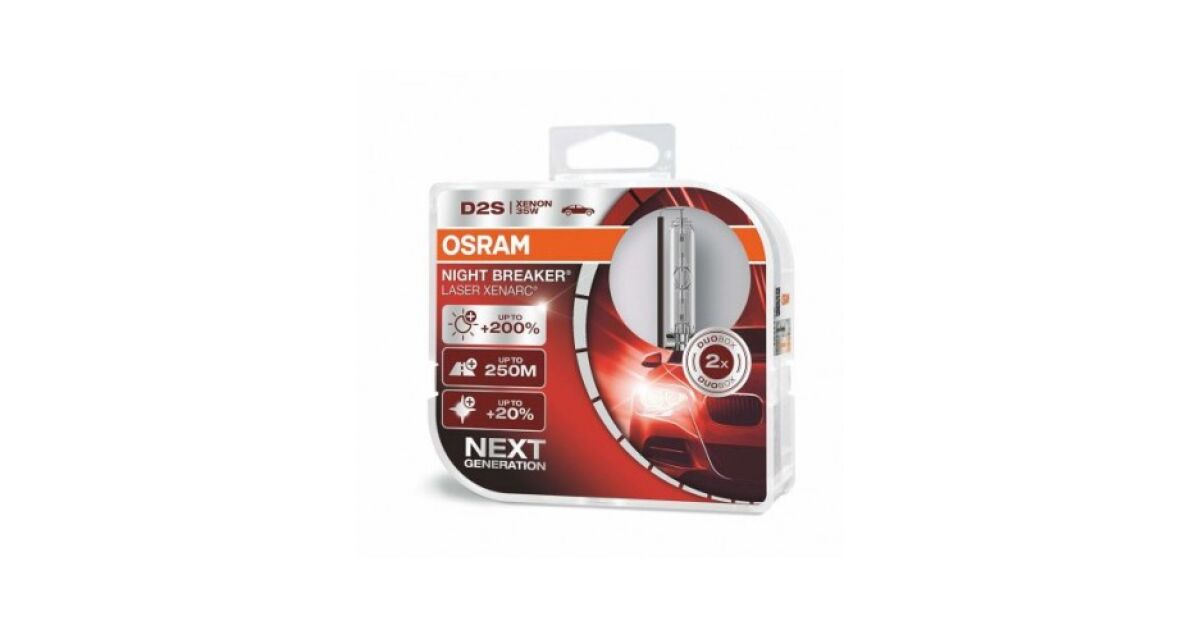 Set 2 Bec auto XENON Osram D2S Night Breaker Laser Xenarc +200% 35W ...