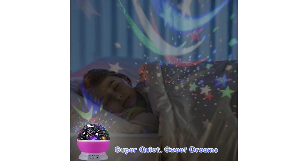 Star Master ROZ GLOB 360 Lampa de Veghe cu Proiector Rotativ Stele ...