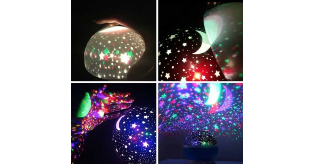 Star Master ROZ GLOB 360 Lampa de Veghe cu Proiector Rotativ Stele ...