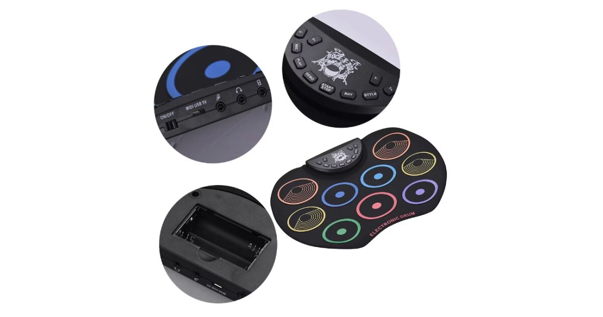 Set Tobe electronice digitale din Silicon cu pedale de picior 9 USB 9 ...