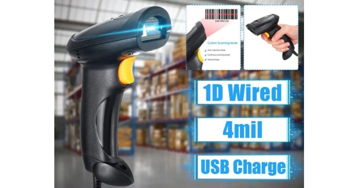 Cititor Cod Bare Laser cu Fir USB 1D SM3 | Pepita.com