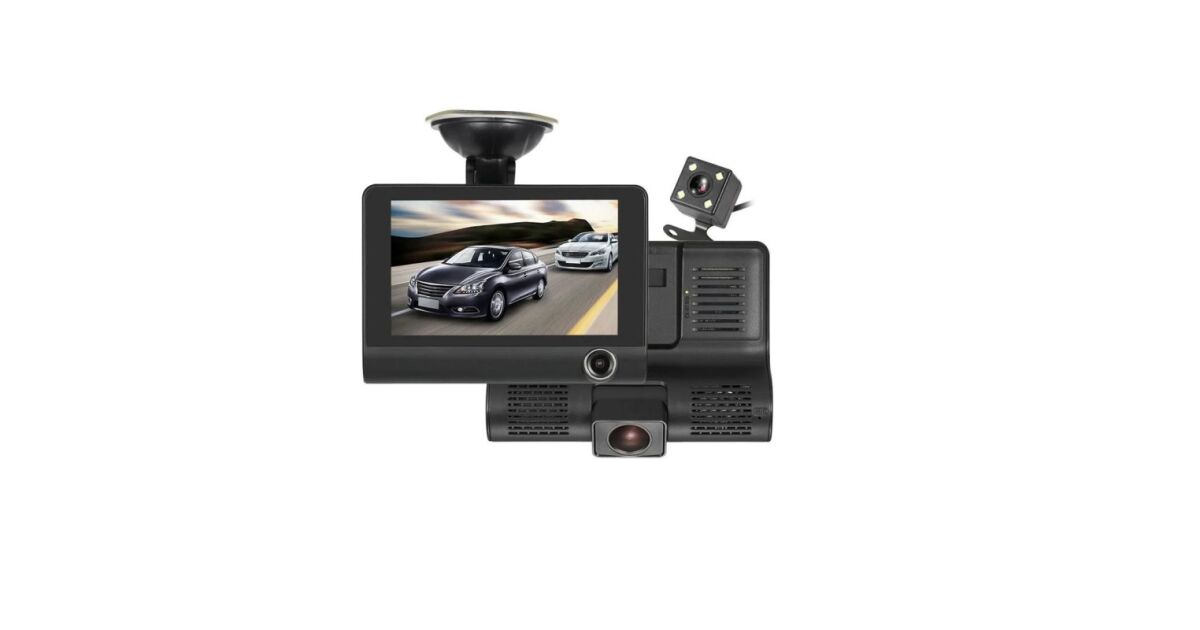 Camera Auto Tripla 3 in 1 ce Filmeaza in Fata in Interiorul si in ...