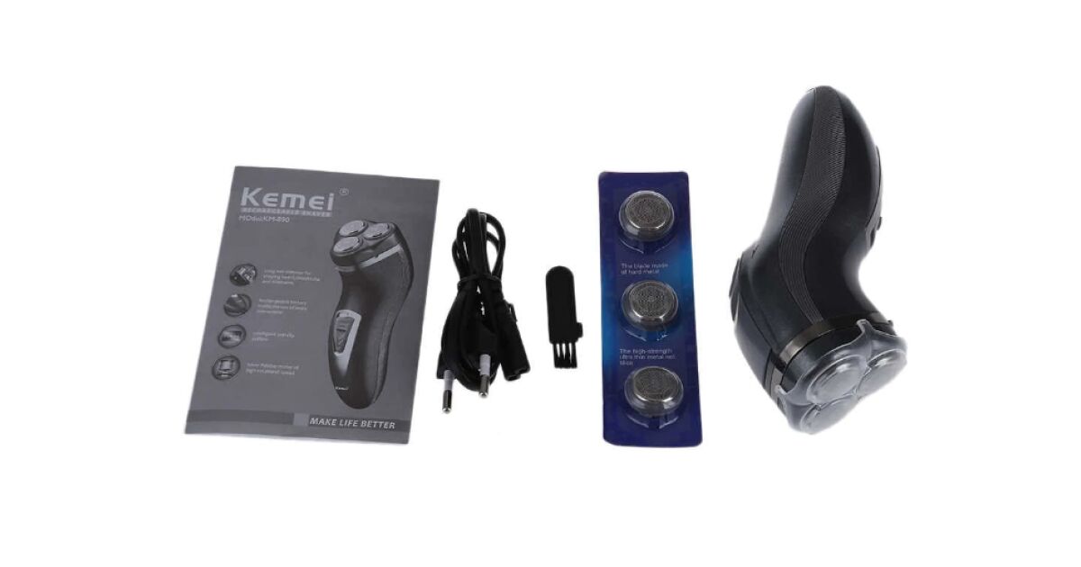 Aparat de ras KEMEI KM-890 electric plutitor cu trei taieturi cu ...
