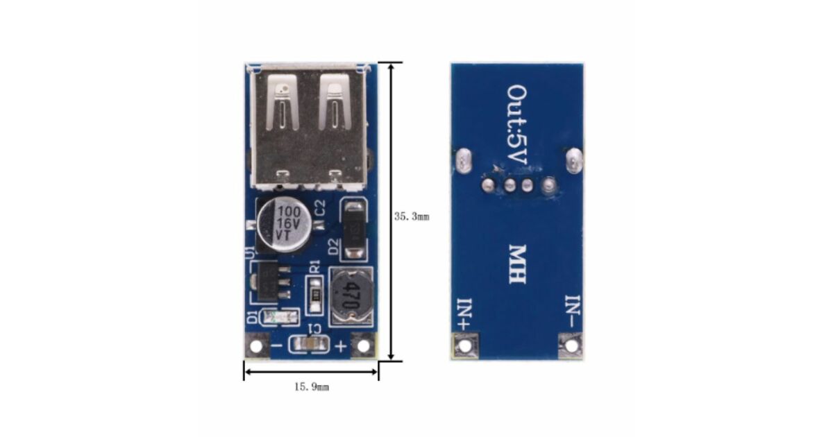 Feszültségnövelő modul USB-vel 5V (step up) | Pepita.hu