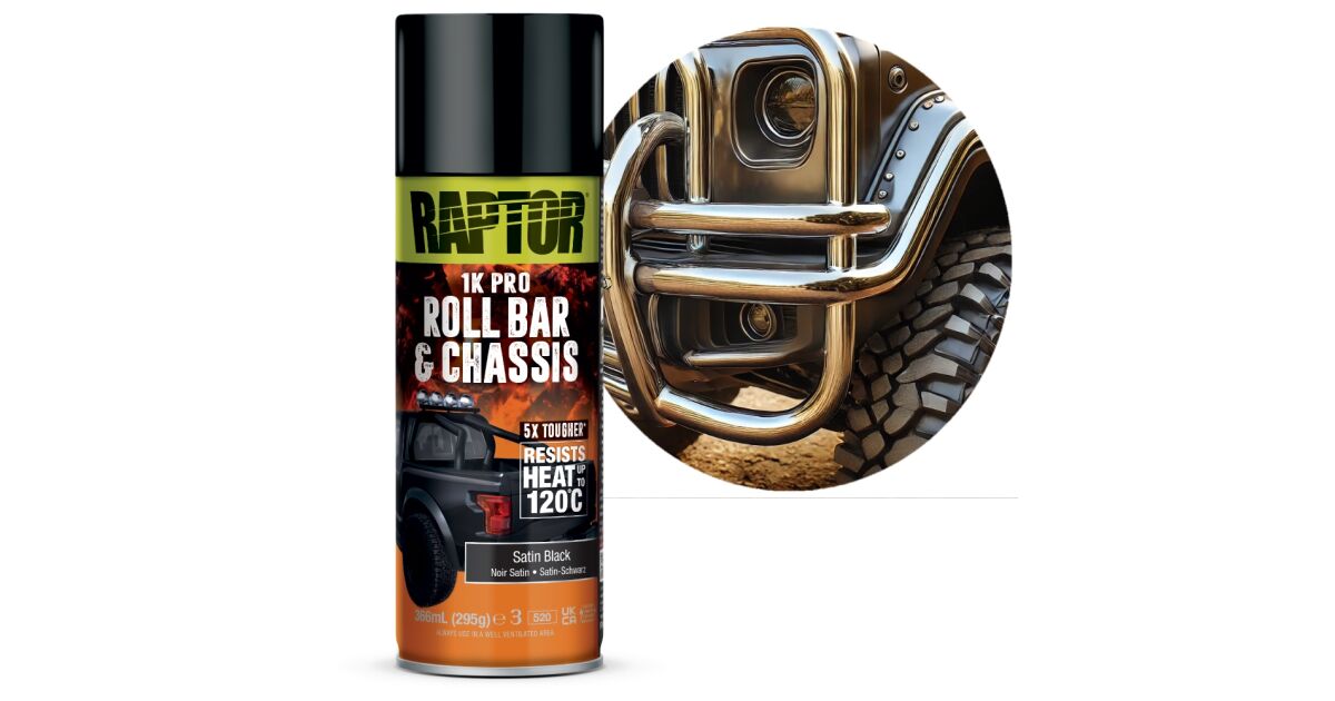RAPTOR SPRAY FESTÉK FEKETE SZATÉN CSŐVEZETÉKEKHEZ ÉS FÜGGÖNYÖKHÖZ ...