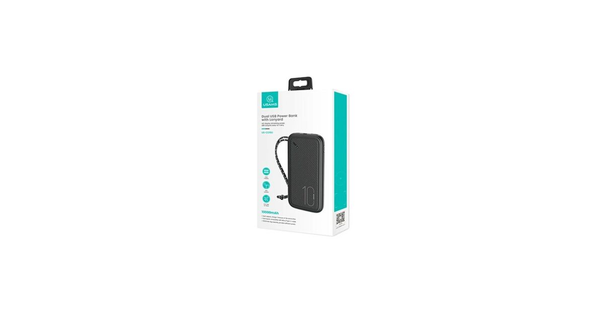 USAMS powerbank PB56 10000mAh 2xUSB/USB-C/MicroUSB Fast Charge ...