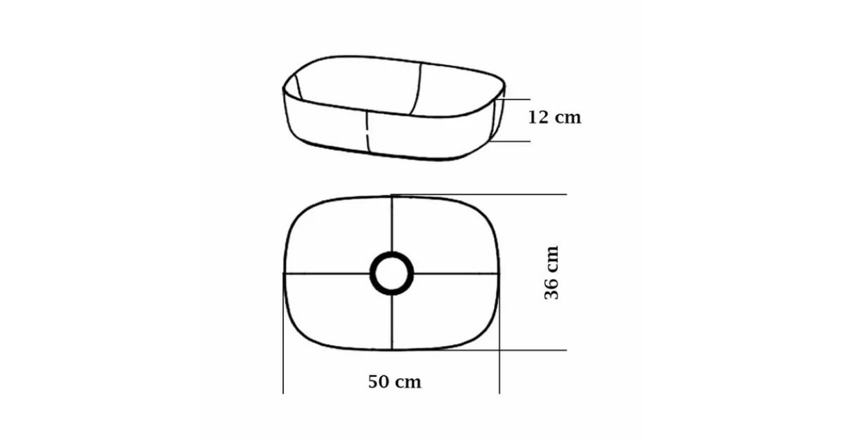Lavoar pe blat KolpaSan Alexis alb 50 cm | Pepita.com