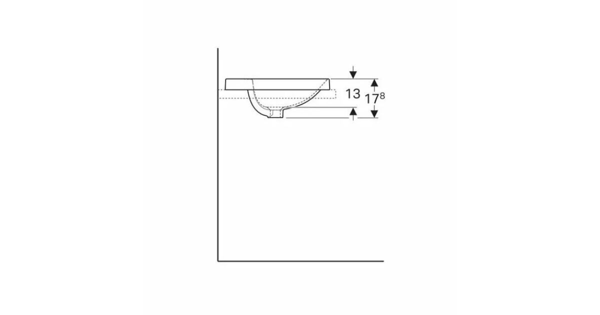 Lavoar semiincastrat Geberit Variform rotund cu preaplin 48 cm | Pepita.com