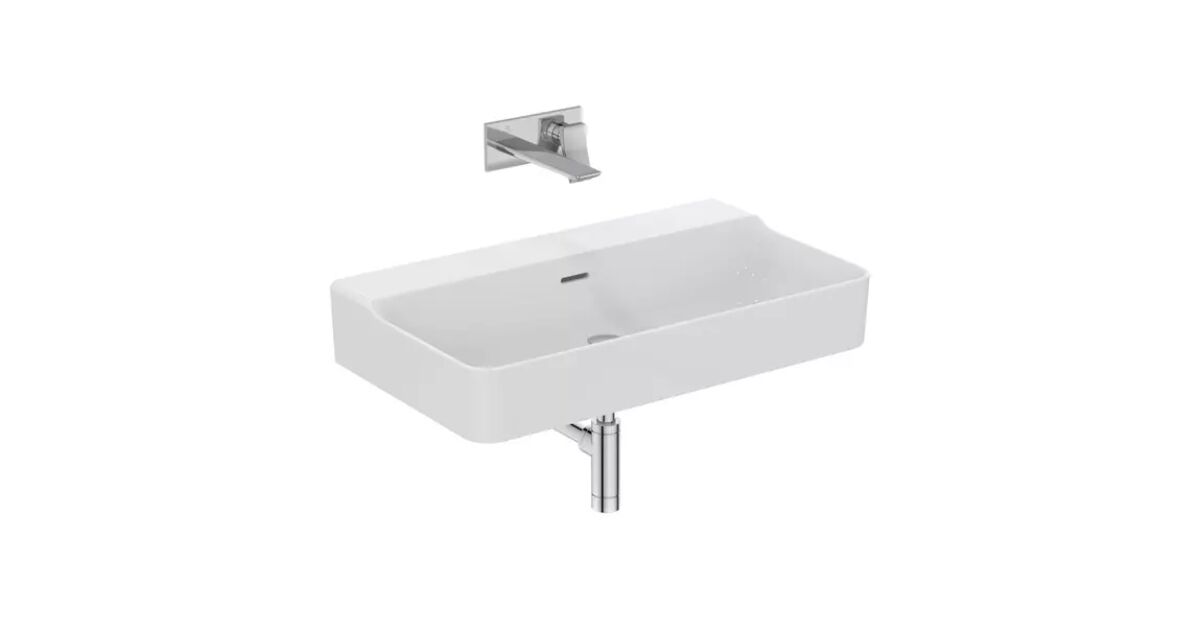 Lavoar suspendat Ideal Standard Atelier Conca 80 cm alb lucios cu ...