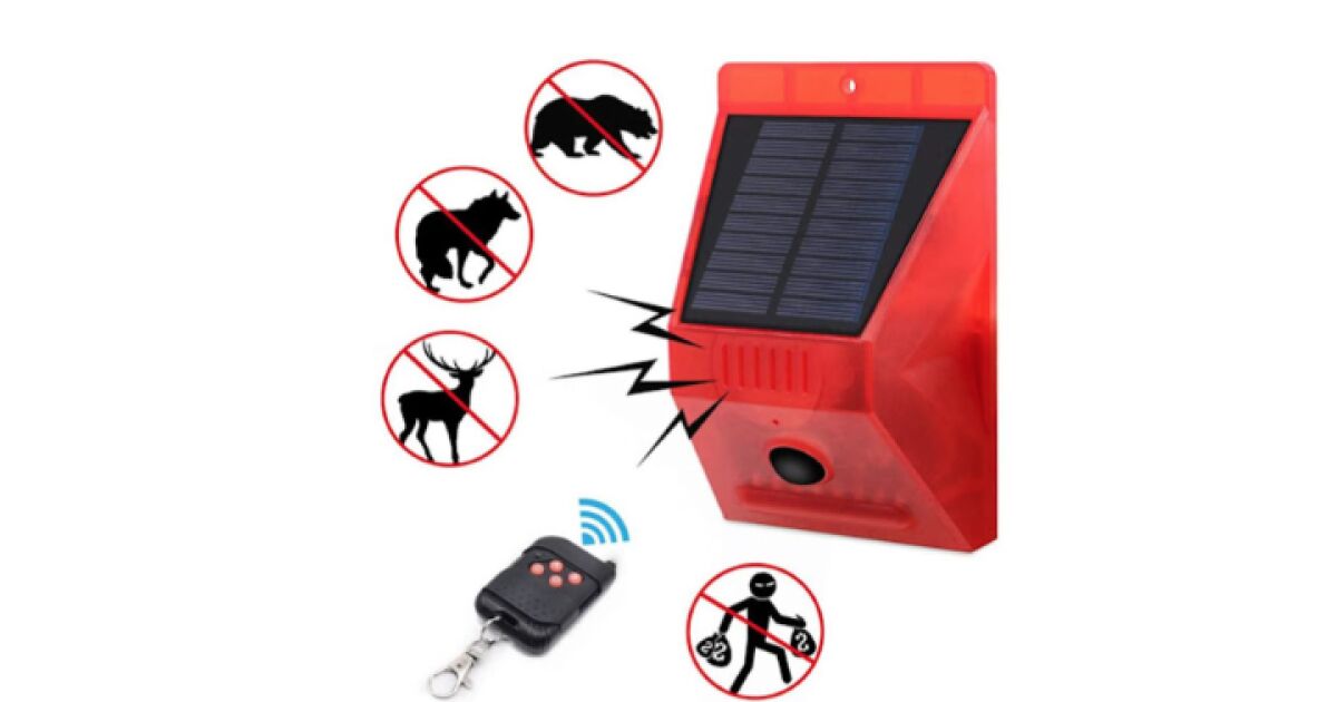 Lampa solara cu alarma pentru protectie cu senzor de miscare ...