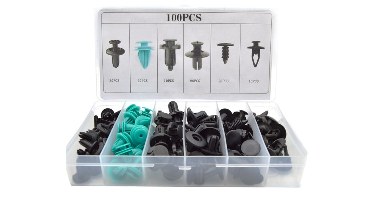 Set Clipsuri Auto Universale 100 Piese de Fixare | Pepita.com