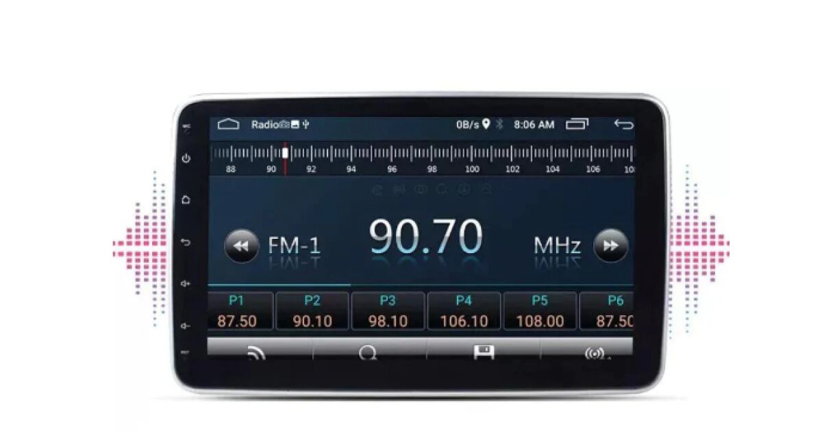 MP5 Player CA009 2DIN display 10.5 inch 4K GPS WIFI BT Android | Pepita.com