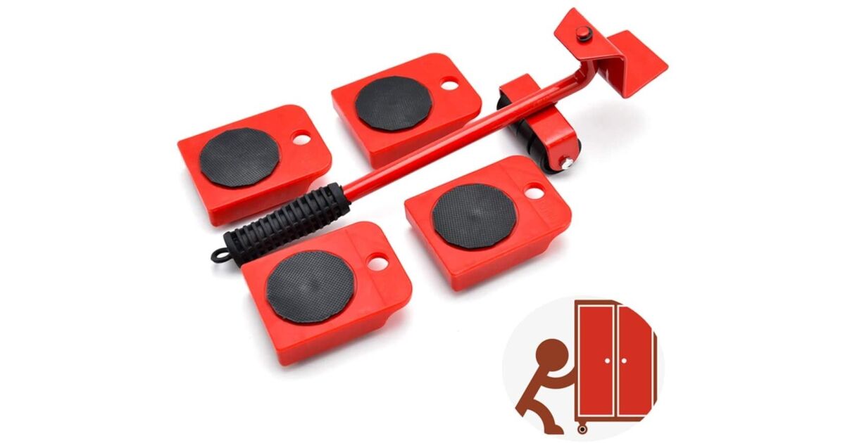 Kit Mutat Mobilier 4 Platforme cu roti + 1 Parghie metalica | Pepita.com