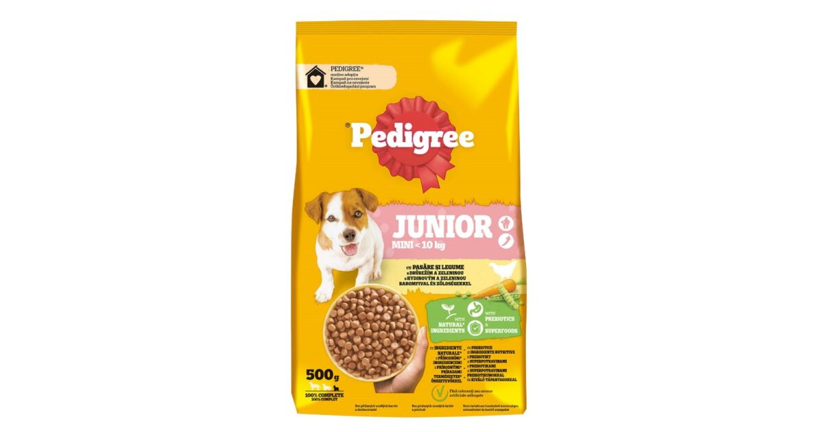 Pedigree Junior Small száraz kutyatáp baromfival és zöldségekkel, 500 g ...