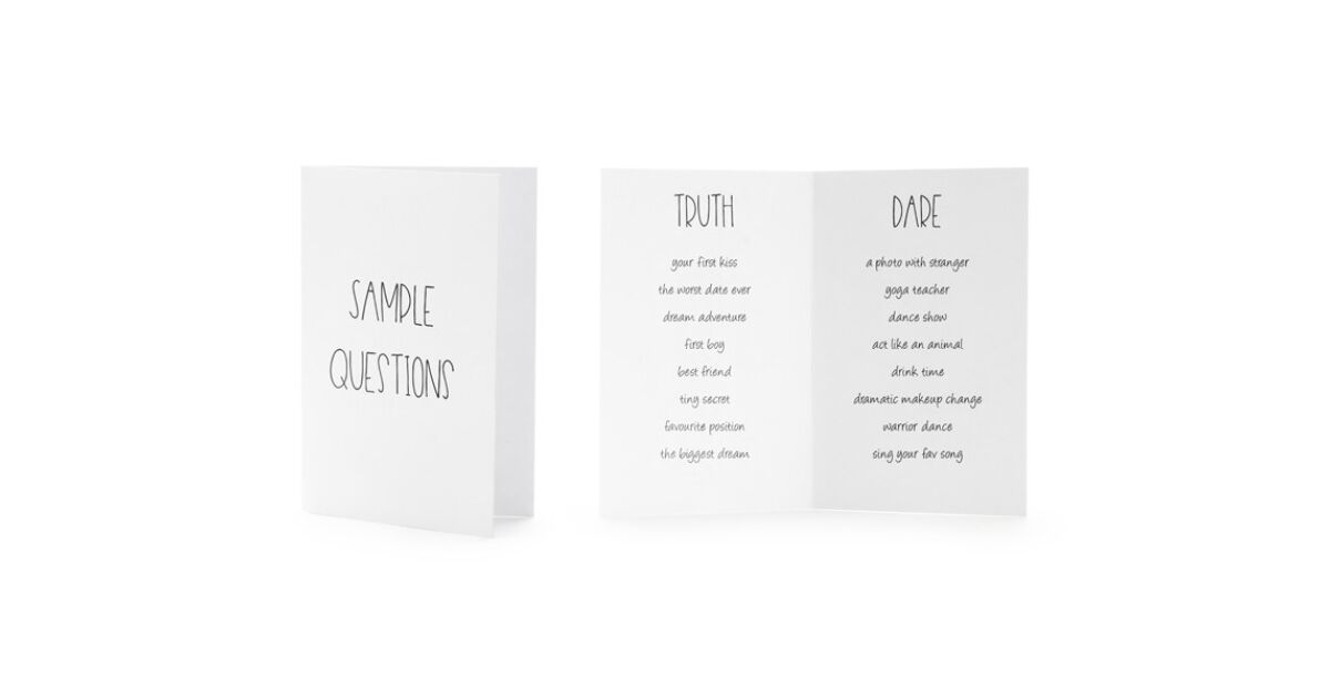 Lánybúcsús játék - Igazság vagy merészség, 10,5x7cm, angol változat (1 ...