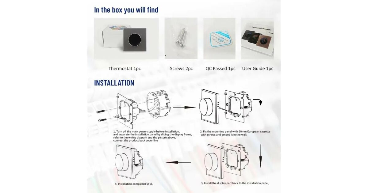 RSH® TM021-GC – Inteligentný WiFi termostat. Na ovládanie plynového ...