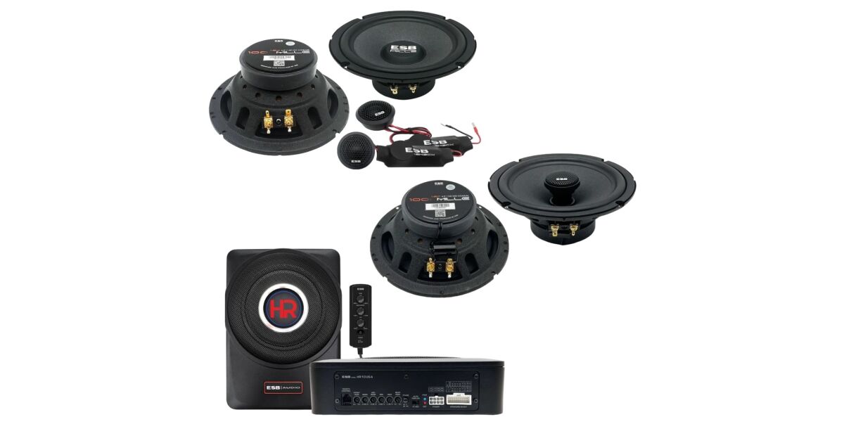 Car Speaker Set with Subwoofer Lancia Ypsilon 2003-2011 ESB 1000 340 W ...