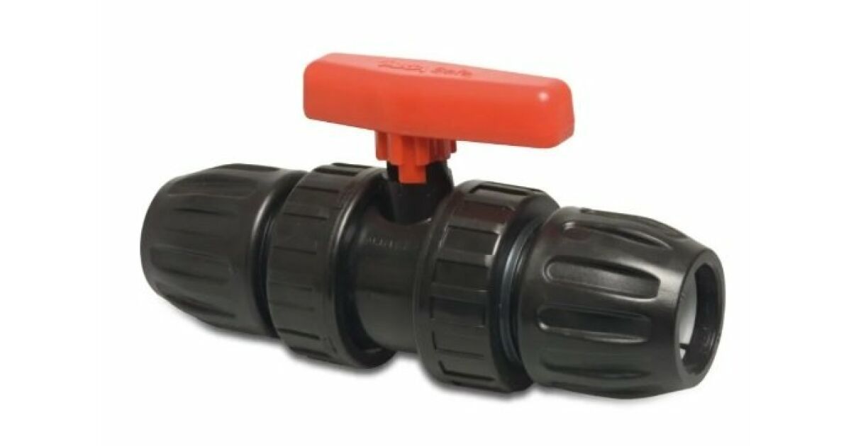 Gömbcsap PP 25 mm-es bilincs 10 bar DN20 fekete Safe 500 típus | Pepita.hu