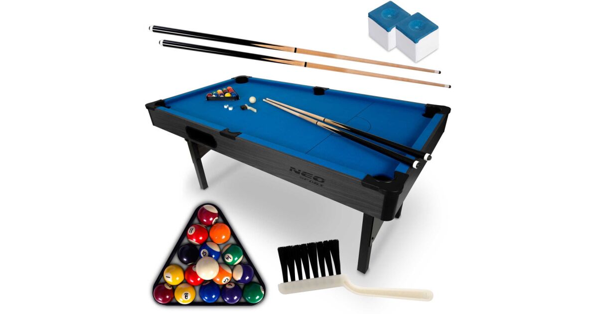 Biliárdasztal kiegészítőkkel, 178 x 95 x 80 cm - Neo-Sport NS-809-A ...