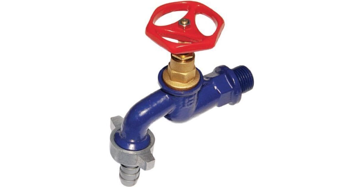 Robinet dublu serviciu din fonta 3/4 toli Albastru | Pepita.com