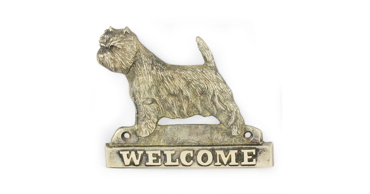 West Highland White Terrier, westie - kutyás ajtótábla, sárgaréz ...