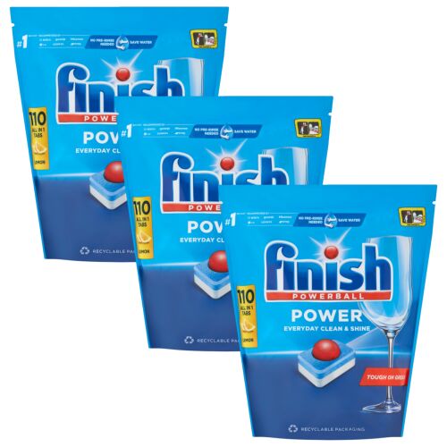 Finish Power All in 1 Lemon Dishwasher tablets 3x110pcs + Gift sample ...