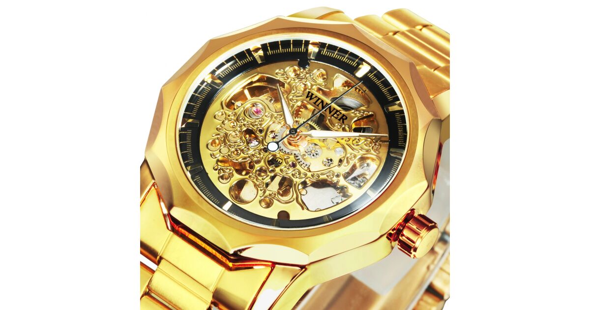 Ceas barbatesc de mana T-winner Mecanism Mecanic Automatic Otel Clasic ...