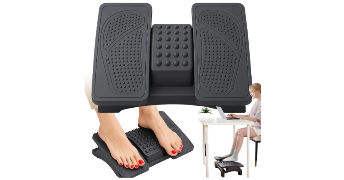 Podnóżek biurowy ergonomiczny niezależna regulacja pod biurko stopy ...