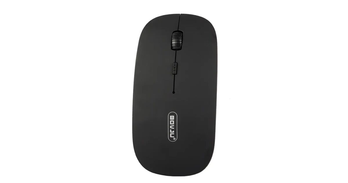 Mouse optic fără fir Slim, Negru, 2,4 GHz, 1600 DPI | Pepita.com