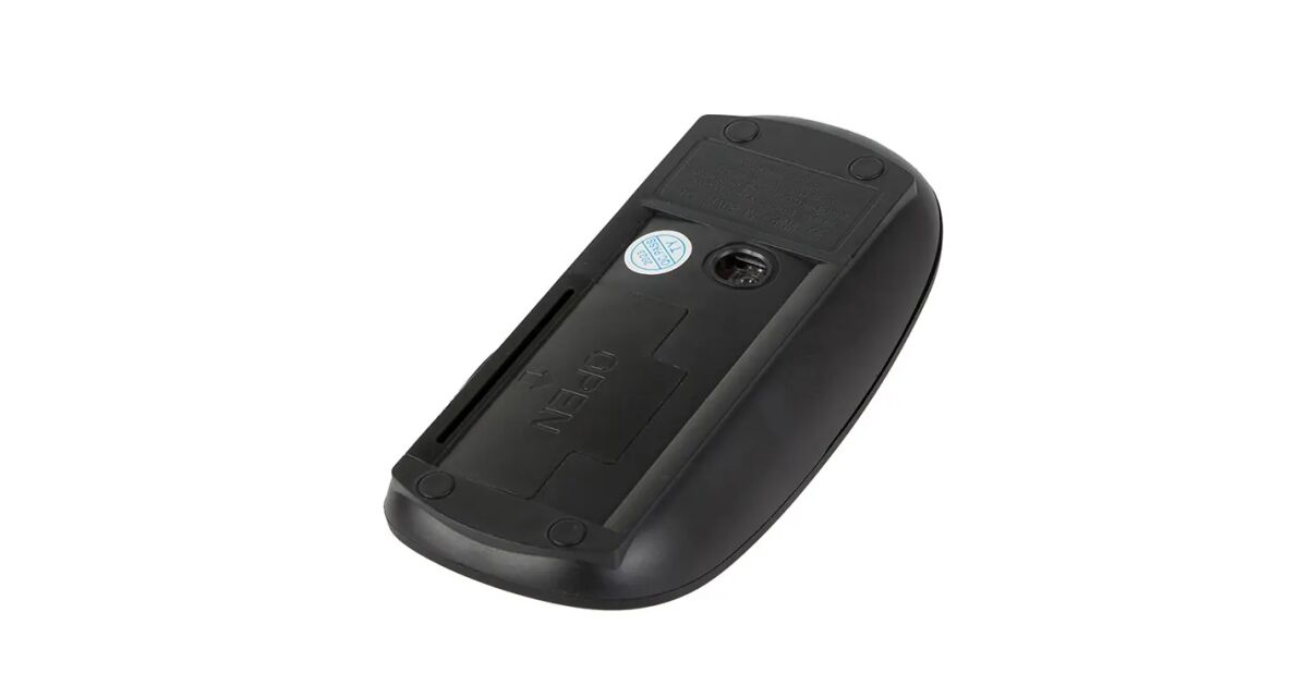 Mouse optic fără fir Slim, Negru, 2,4 GHz, 1600 DPI | Pepita.com
