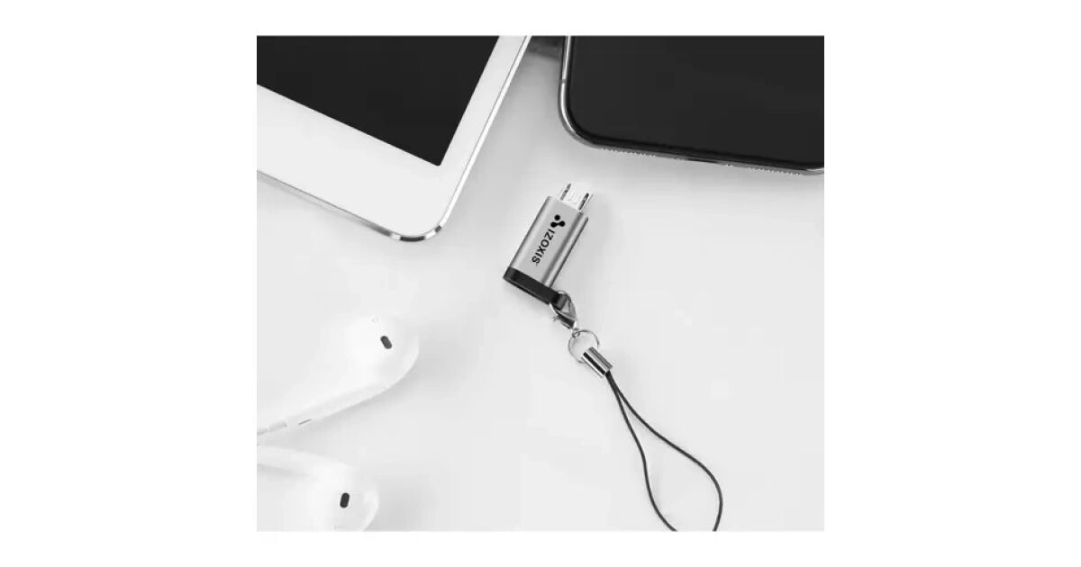Adaptor USB-C la Micro USB 2.0 OTG cu Snur pentru Gât | Pepita.com