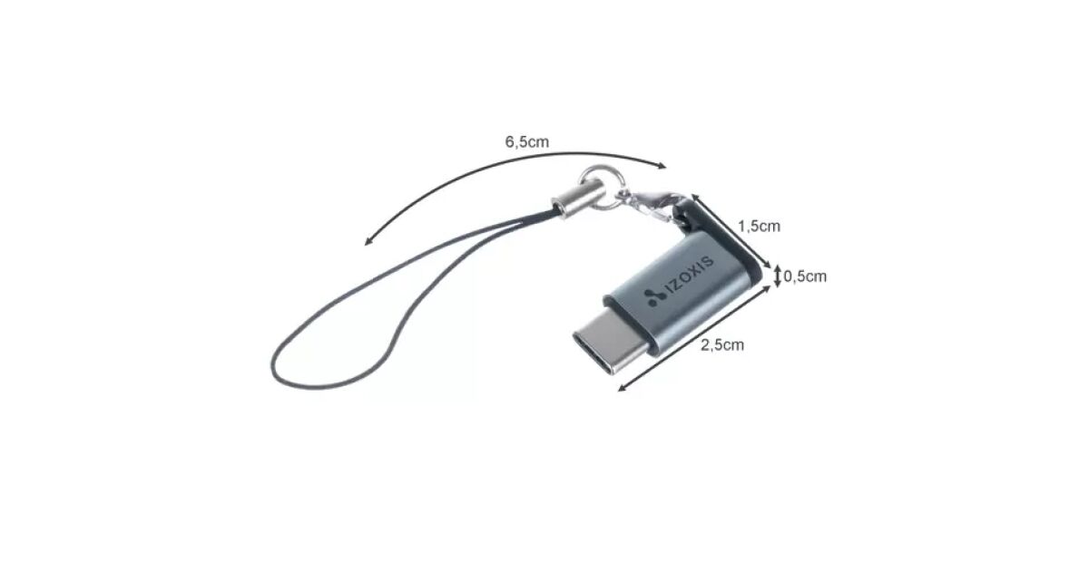 Adaptor USB-C la Micro USB 2.0 OTG cu Snur pentru Gât | Pepita.com